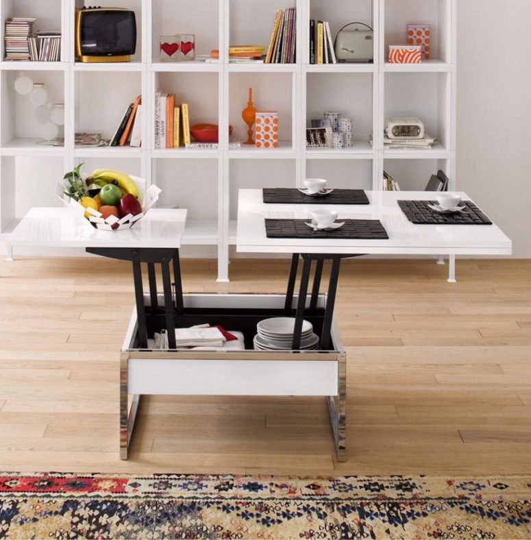 Double Lift Top Coffee Table in Regal Walnut