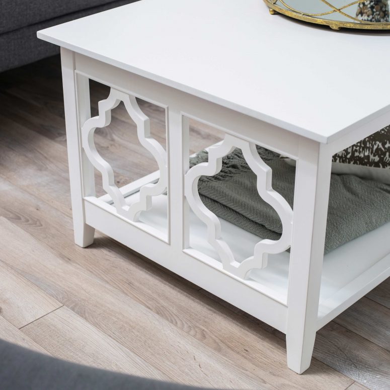 Quatrefoil Coffee Table for Living Room