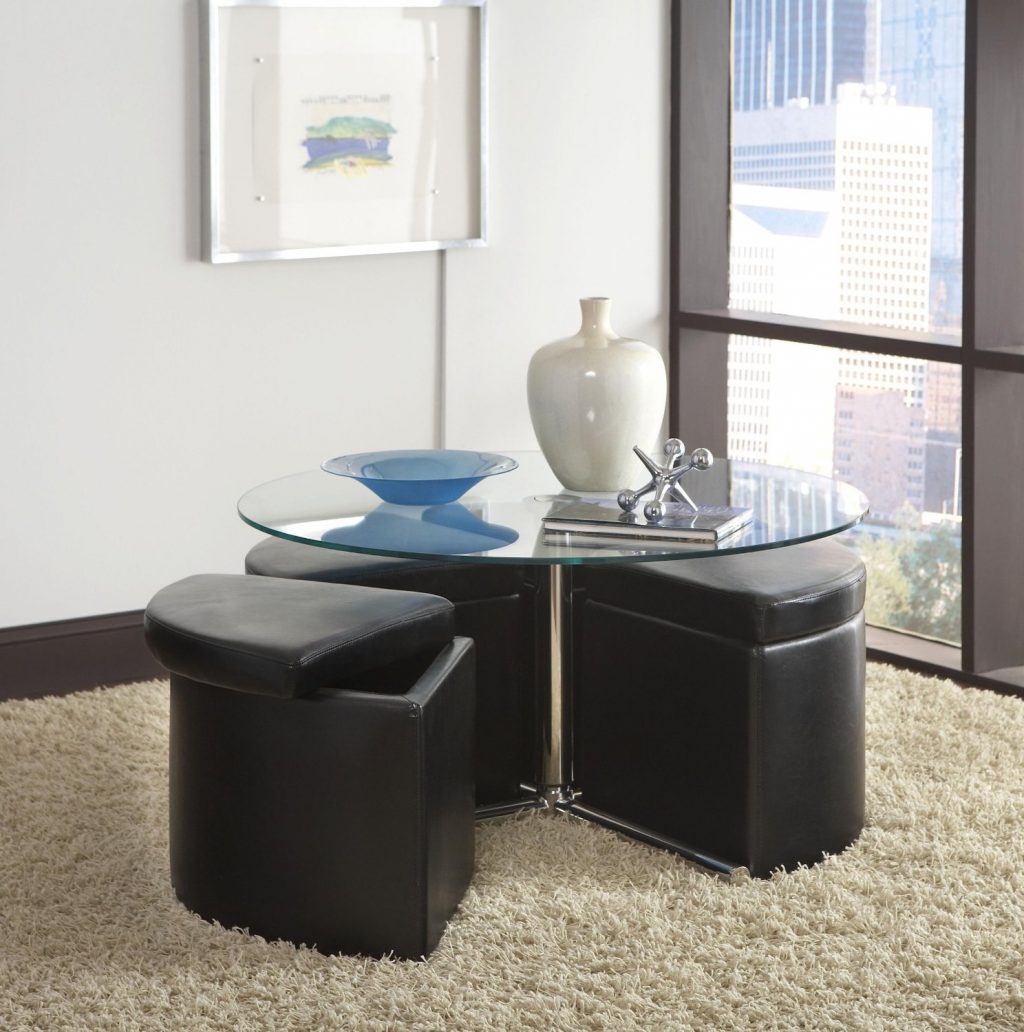 Round Coffee Table With Seats Underneath