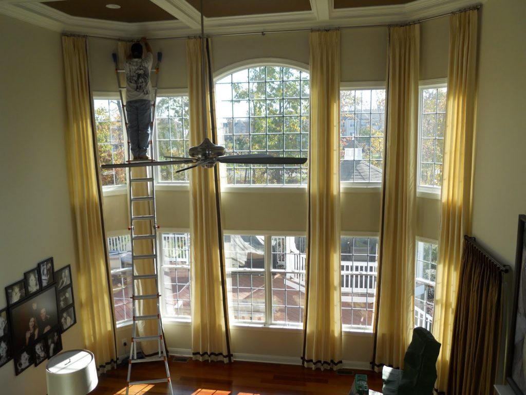 Two Story Window Treatments Ideas