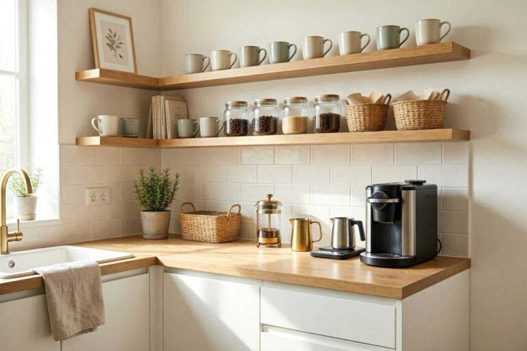 13 Coffee Station Storage Ideas for Small Kitchens That Save Space